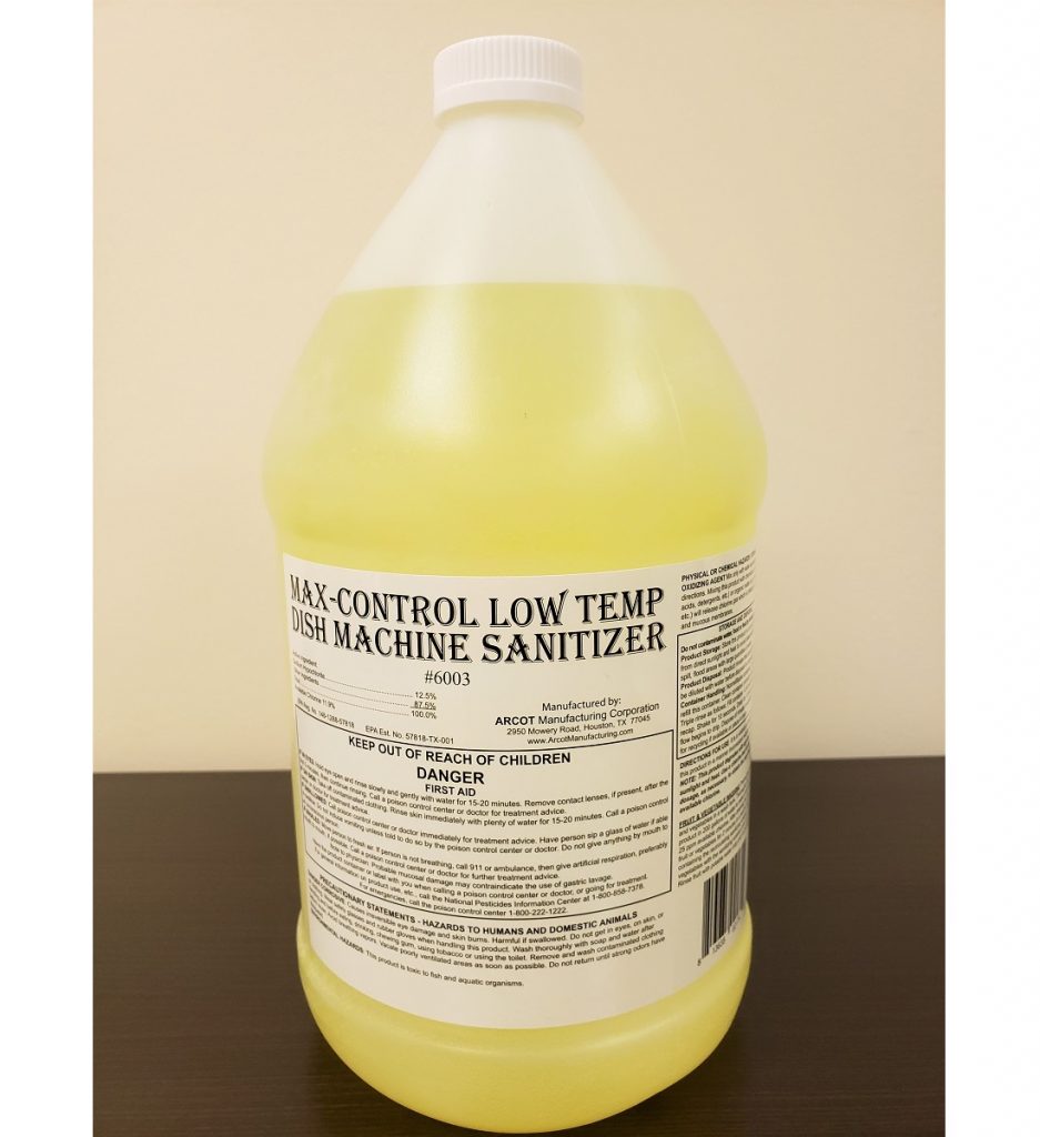 Max-Control Low Temp Dish Machine Sanitizer – Arcot Manufacturing